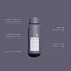 Kristin Ess Hair Purple Shampoo and Conditioner Set for Blonde, Brunette, Silver + Gray Hair, Anti Brass + Yellow Tones, Safe for Color Treated Hair, Sulfate Free Toning Shampoo Conditioner