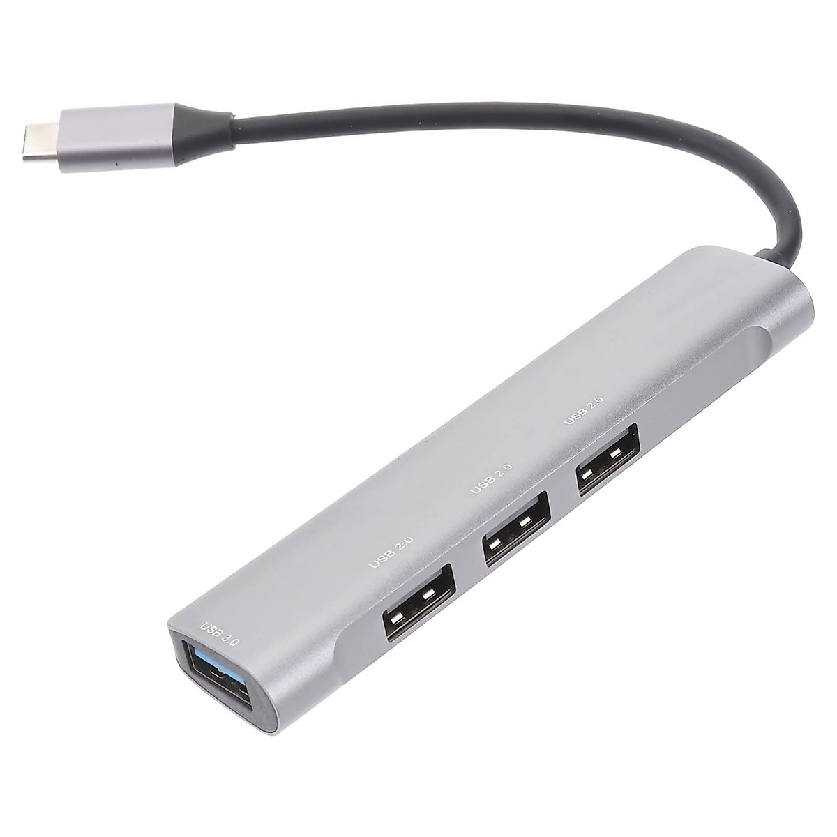 Uonlytech 4 1 hub hub 4 Port USB Hub Slim Portable Data Hub USB Docking Station USB-C to USB Portable USB HUB USB C to USB Computer Adapter Converter Black Mirrored Acrylic Multifunction