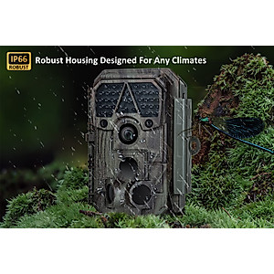 Meidase Trail Camera, 48MP 1440p, Clear 100ft Night Vision Motion Activated, Hunting Game Camera with Fast 0.1s Trigger Speed, IP66 Waterproof