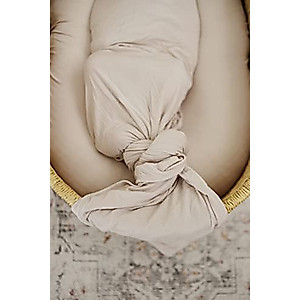 Marlowe & Co Premium Knit Viscose from Bamboo Swaddle Blanket, 47in x 47in (Natural)
