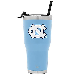 Simple Modern Officially Licensed Collegiate North Carolina Tar Heels Tumbler with Straw and Flip Lid | Insulated Stainless Steel 30oz Thermos | Cruiser Collection | University of North Carolina