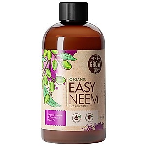 Organic Neem Oil for Plants, Cold Pressed Neem Oil Extract from Neem Plant, Water Soluble Pre-Emulsified Neem Oil Spray for Indoor Plants & Outdoor Plants, Neem Spray for Shiny Plant Leaves, 8 fl. oz.