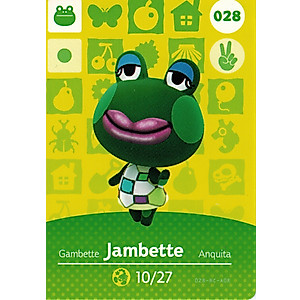 Nintendo Animal Crossing Happy Home Designer Amiibo Card Jambette 028/100 USA Version