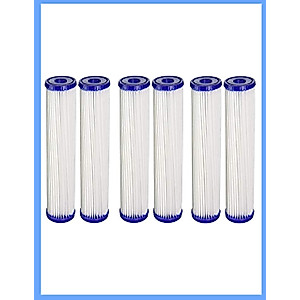 Compatible Pentek S1 20 Micron Standard 10 x 2.5 Inch Pleated Sediment Water Filter 6 Pack
