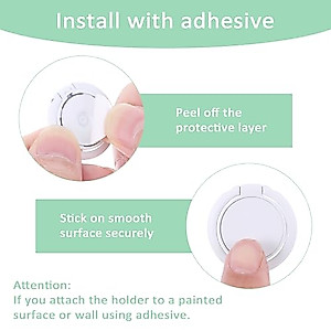 8 Pack Sunglasses Organizer Wall Mounted Sunglasses Holder Hanging Adhesive Sunglass Holder for Wall Round Hanging Eyeglass Holder Wall Hanging Glasses Organizer for Eyeglass Sunglasses Display(White)