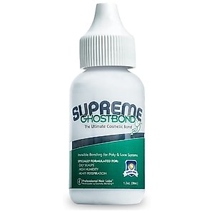 GHOSTBOND Supreme No Shine Poly & Lace Adhesive - 1.3oz - Invisible Bonding Glue: Strong Hold Wig Glue for Poly and Lace Hairpiece, Wig, Toupee Systems, Lace Front Glue - Matte