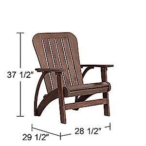 Teal Island Designs Dylan Dark Wood Outdoor Adirondack Chair