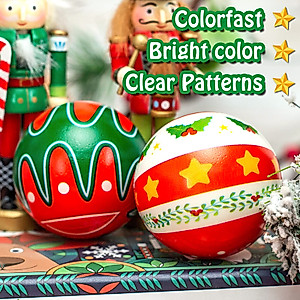 LovesTown Christmas Stress Ball Toys, 20PCS Christmas Squeeze Toys 2.5Inch Bouncy Squeeze Balls for Stress Relief Christmas Party Favors Goodie Bag Fillers