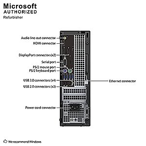 Dell OptiPlex 7040 Small Form Factor PC, Intel Quad Core i7-6700 up to 4.0GHz, 16G DDR4, 512G SSD, Windows 10 Pro 64 Bit-Multi-Language Supports English/Spanish/French (Renewed)