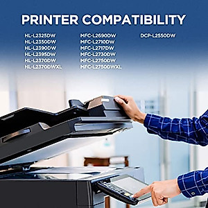 YO Twin Pack TN760 2PK Replacement for Brother TN760 TN730 High Yield Toner Cartridge, Compatible for MFC-L2710DW HL-2395DW DCP-L2550DW HL-L2370DW (Black, 2 Pack)