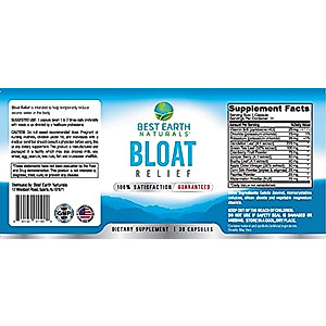 Bloat Relief - Water Supplement with Dandelion, Green Tea, Cranberry, Apple Cider Vinegar & More 30 Count