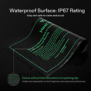 VIVOSUN Durable Waterproof Seedling Heat Mat Warm Hydroponic Heating Pad 10" x 20.75", with 6-Pack Seed Starter Trays