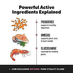 Pet Honesty 10 in 1 Dog Multivitamin - Fish Oil for Dogs, Dog Vitamins and Supplements - Glucosamine for Dogs, Probiotics, Omega Fish Oil - Dogs Health & Heart - Dog Skin and Coat Supplement (90 ct)