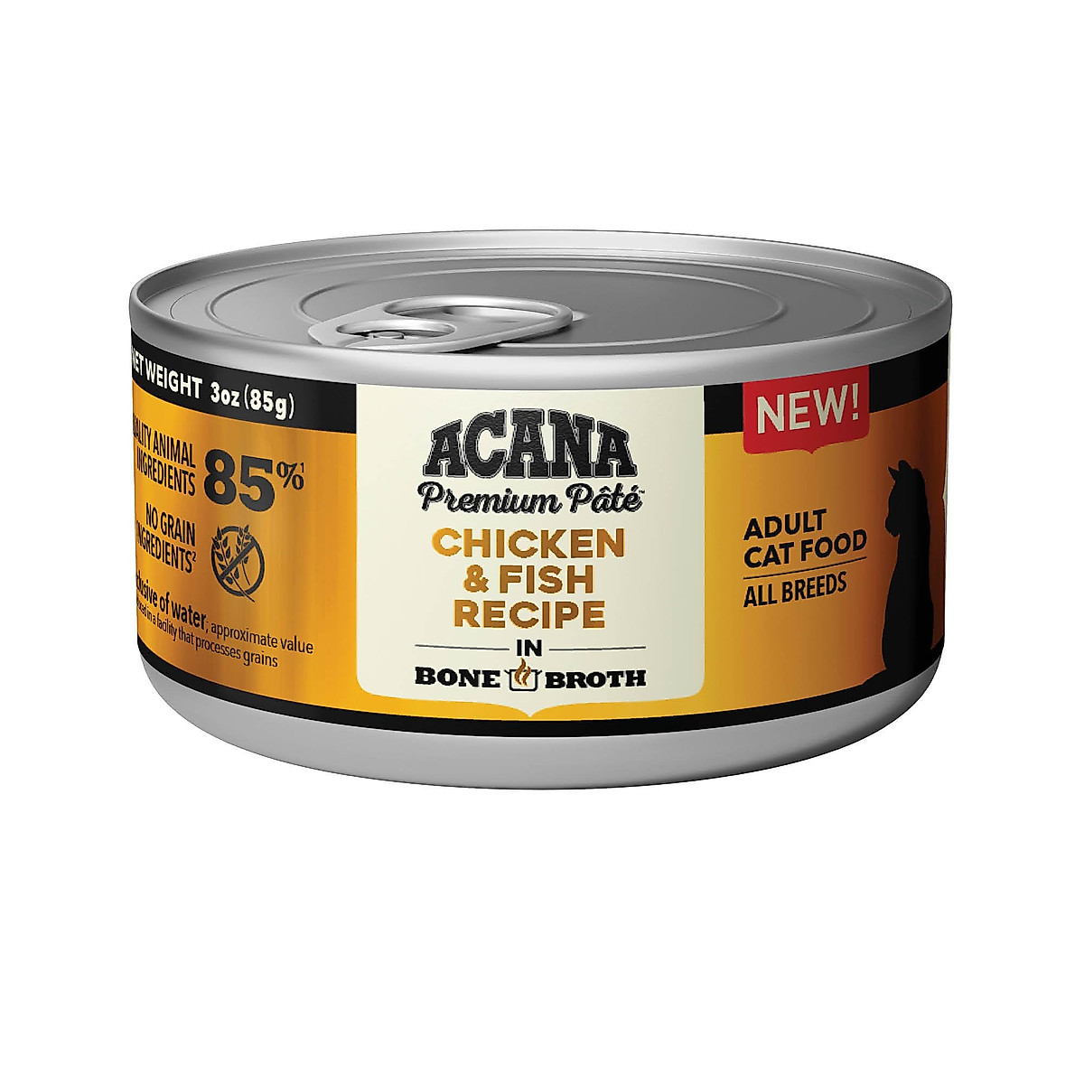 ACANA PREMIUM PATE Wet Cat Food, High Protein Chicken and Fish in Bone Broth Recipe, 3 oz (Case of 24)