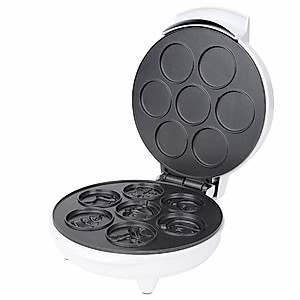 Christmas Holiday Waffle Maker w 6 Edible Food Markers- Make X-Mas Breakfast Fun w Delicious Decorated Pancakes or Waffles- Electric Nonstick Waffler Iron, Fun Gift for Kids & Adults, Family Activity