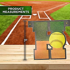 Softball Happy Birthday Banner (Large, 7" Cardboard Cutout letters, Softball Party decoration) Girl's Fastpitch Softball Extra Innings Collecion by Havercamp