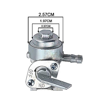 Dalom 2Pcs Petcock Fuel Shut Off Valve for CPE Generator 46558 46561 46596 46533 46534 46535 46539 46540 46551 46553 46554 46555 40026 40008 40012 Harbor Freight Predator 208CC 212CC Generator