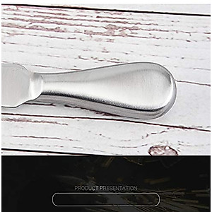 Linwnil 4 Pieces Set Cheese Knives, Steel Stainless Cheese Slicer Cheese Cutter Cheese Fork Light Weight One-Piece Silver Design