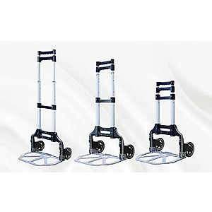 JXUFDHO Hand Truck Foldable Portable Folding Dolly, Folding Hand Truck Foldable Dolly Portable Dolly Hand Cart 180 lbs Capacity Aluminium Trolley Luggage Cart for Moving Home, Auto, Office,Travel Use