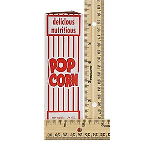 Snappy 1-E Small Red and White Close Top Popcorn Boxes, 3/4 Ounce, 100 Count