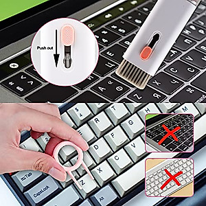 7-in-1 Electronic Cleaner Kit,Keyboard Cleaner,Laptop Cleaner Kit for Monitor, Cell Phone, Bluetooth,Headset, Lego, Airpods, Laptop Camera Lens (Pink)