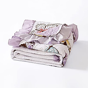 Lush Decor Flutter Butterfly Throw Blanket, 60" x 50", Lilac
