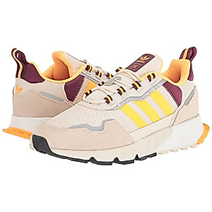 adidas Originals Women's ZX 1K Boost, Wonder White/Solar Gold/Victory Crimson, 9