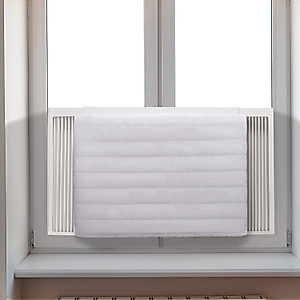 FORSPARK Indoor Air Conditioner Cover, AC Covers for Inside with Free Drawstring, 21 x 15 x 3.5 inches (L x H x D) - White
