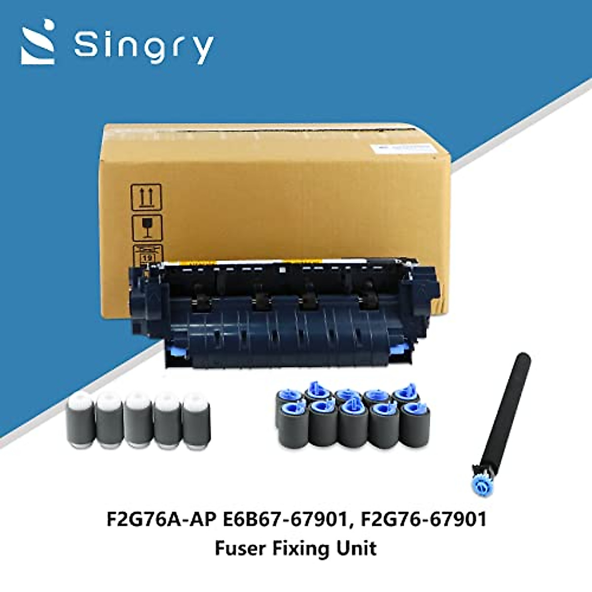 F2G76A (E6B67-67901, F2G76-67901) Fuser Maintenance Kit Compatible with HP Laserjet M604 / M605 / M606 (110V),Includes 1PC RM2-6308 Fuser,1PACK Transfer Roller & Tray 2-6 Rollers, Protective