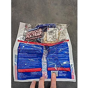 Outdoor Fly Traps. 2 Natural Pre-Baited Fly Bags - Disposable Big Bag Fly Trap Bag Fly Catchers. Stable Horse Ranch Fly Trap. Disposable Outdoor Hanging Fly Killer