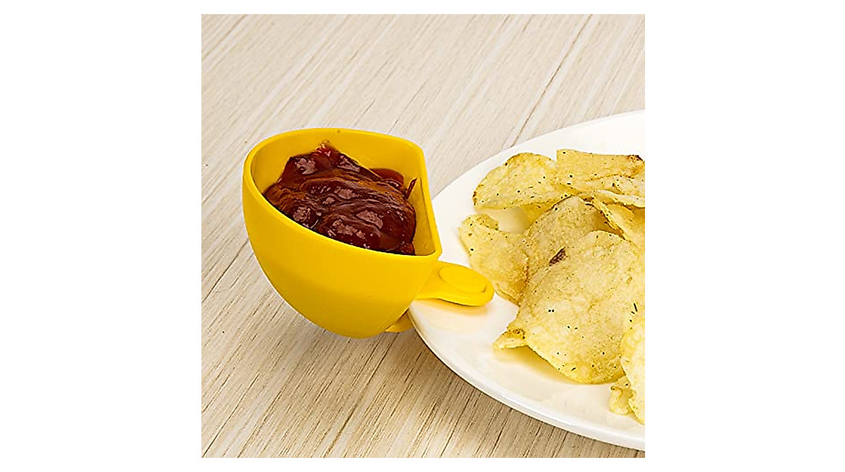 Brvnpily 8PCS Dip Clips for Plates & Bowls - Sauce Holder