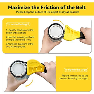 Jar Opener for Weak Hands: Strap Wrench and Rubber Wrench - Easy Bottle Opener, Strap Wrench, Effortless, Adjustable, Non-Slip - Set of Two (Odor free) - Great for Plumbing Tasks & Arthritis Elderly…
