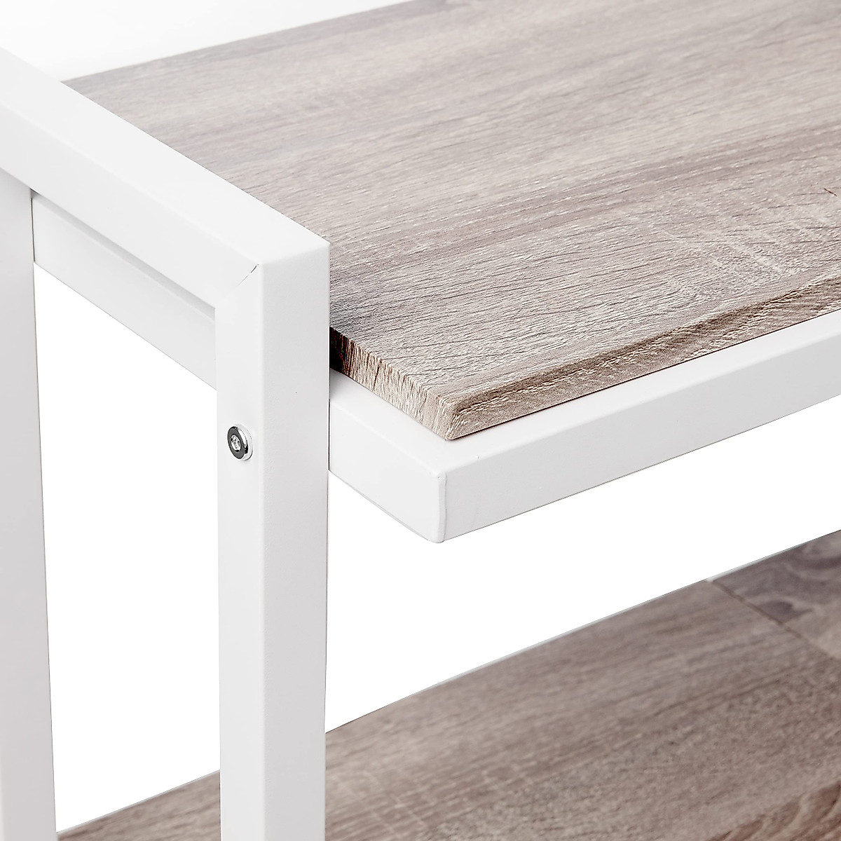 Atlantic Modular Mobile Storage Cart System, with Interchangeable Shelves & Baskets, Powder-Coated All-Steel Frame, 3-Tier, Caster Wheels for Mobility, PN 23350328, in White