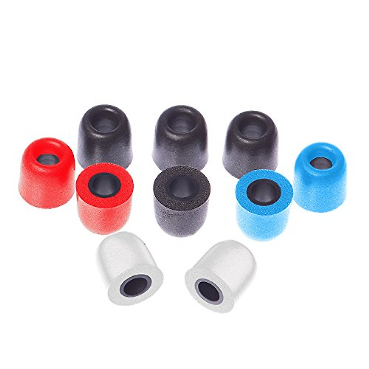 Earbud Foam Tips with Protective Case - Sports Earphone TIp - 5 Pairs 10 Pieces - Medium Multi-Color