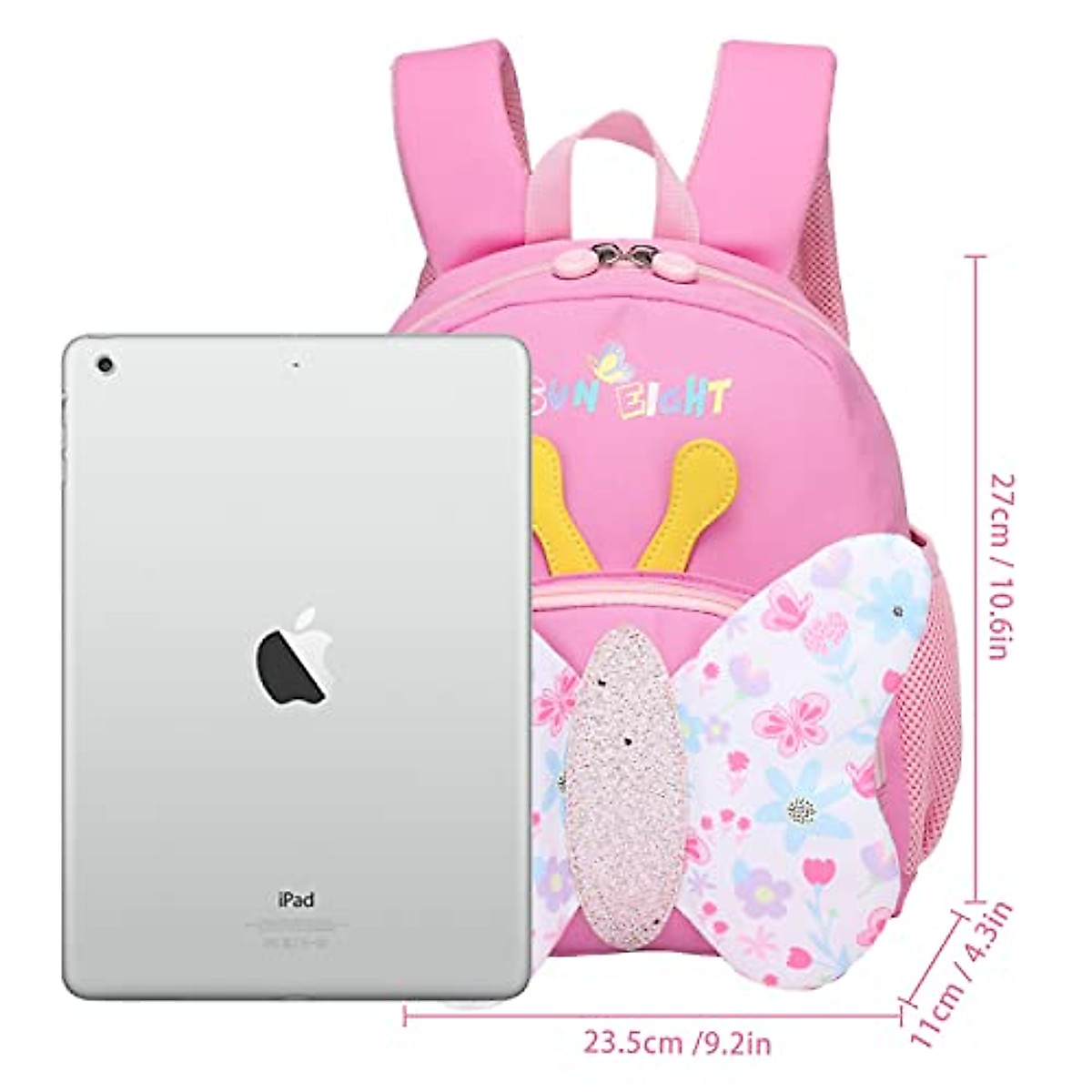 DNSHAN 3D Animal Toddler Bag Girls Boys, Preschool Kindergarten Daycare Nursary Travel Mini Toddler Bookbag with Anti-Lost Safety Rope,School Bag for Baby Girl Boy 2-4 Years