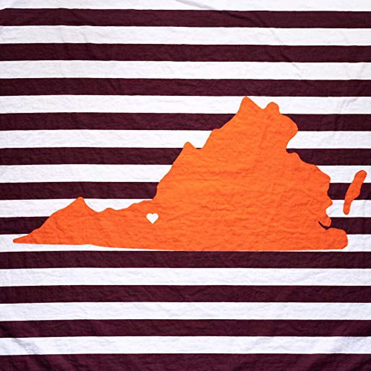 TWIG & BALE Blacksburg Virginia Baby Blanket Organic Cotton Muslin Swaddle Blanket - 47" x 43" - Fans of Tech Baby Gift for Boys Girls Hokies Receiving Blankets