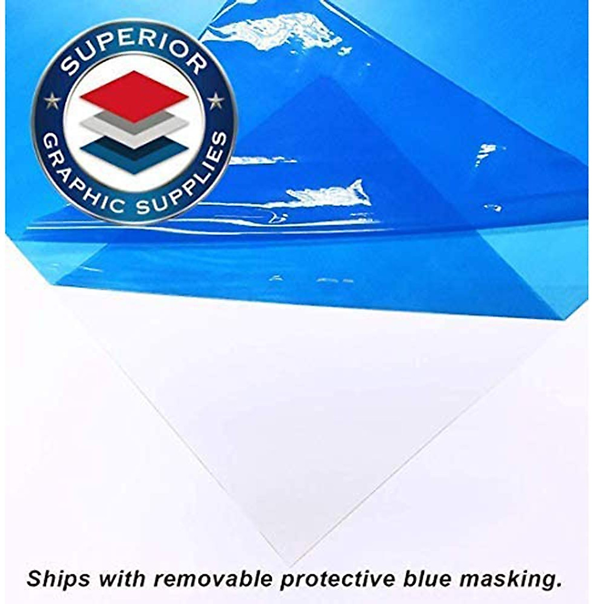 Superior Graphic Supplies PETG Clear Plexiglass Plastic Sheets 48 x 48 inches 30mil (.030"/0.76MM) Thickness for DIY, Display Projects and Crafts