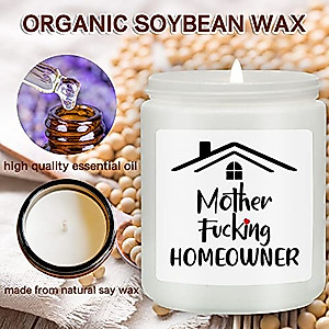 Fufandi Lavender Scented Candles with Keychain - Housewarming Gifts - House Warming Presents for New Home - Funny Housewarming Gifts for Women - Moving Gifts, New House Apartment Gifts