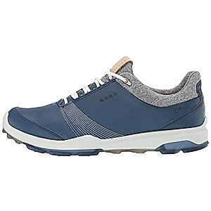 ECCO Women's Biom Hybrid 3 Gore-Tex Golf Shoe, Denim Blue Yak Leather, 5-5.5