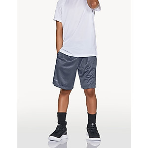 TSLA Boy's Athletic Shorts, Quick Dry Pull On Basketball Running Shorts, Active Sports Workout Gym Shorts, Quick Dri Mesh 1pack Dark Grey, 18