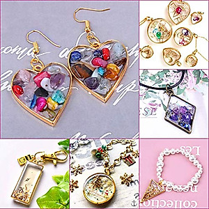 Open Bezels for Resin, Shynek 60Pcs Hollow Frame Pendants Resin Craft Bezels Jewelry Molds for Resin Casting, Necklaces Earrings Making Supplies