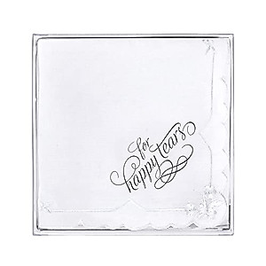 Lillian Rose Wedding Happy Tears Keepsake Hankie, 12", White