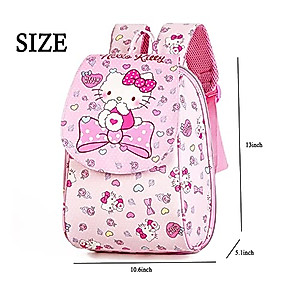 Cute Cartoon Backpack Purse for Girls, 13 Inch Soft PU Leather Top-Handle Fashion Travel Daypack Bags