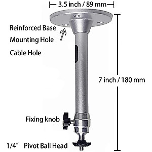 2-Be-Best Mini Projector Mount Projector Ceiling Mount 360° Adjustable Projector Wall Mount Rotation Compatible with TMY HAPPRUN AuKing ELEPHAS HOMPOW ClokoWe Projector
