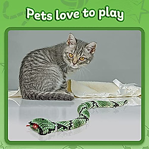 FauKait cat Toys Snake,Smart Sensing Snake cat Toy,Kitten Toys Interactive cat Toy,USB Rechargeable Electric Simulation Slithering Serpent-for Kids, Cats & Dogs,Game Play Toy