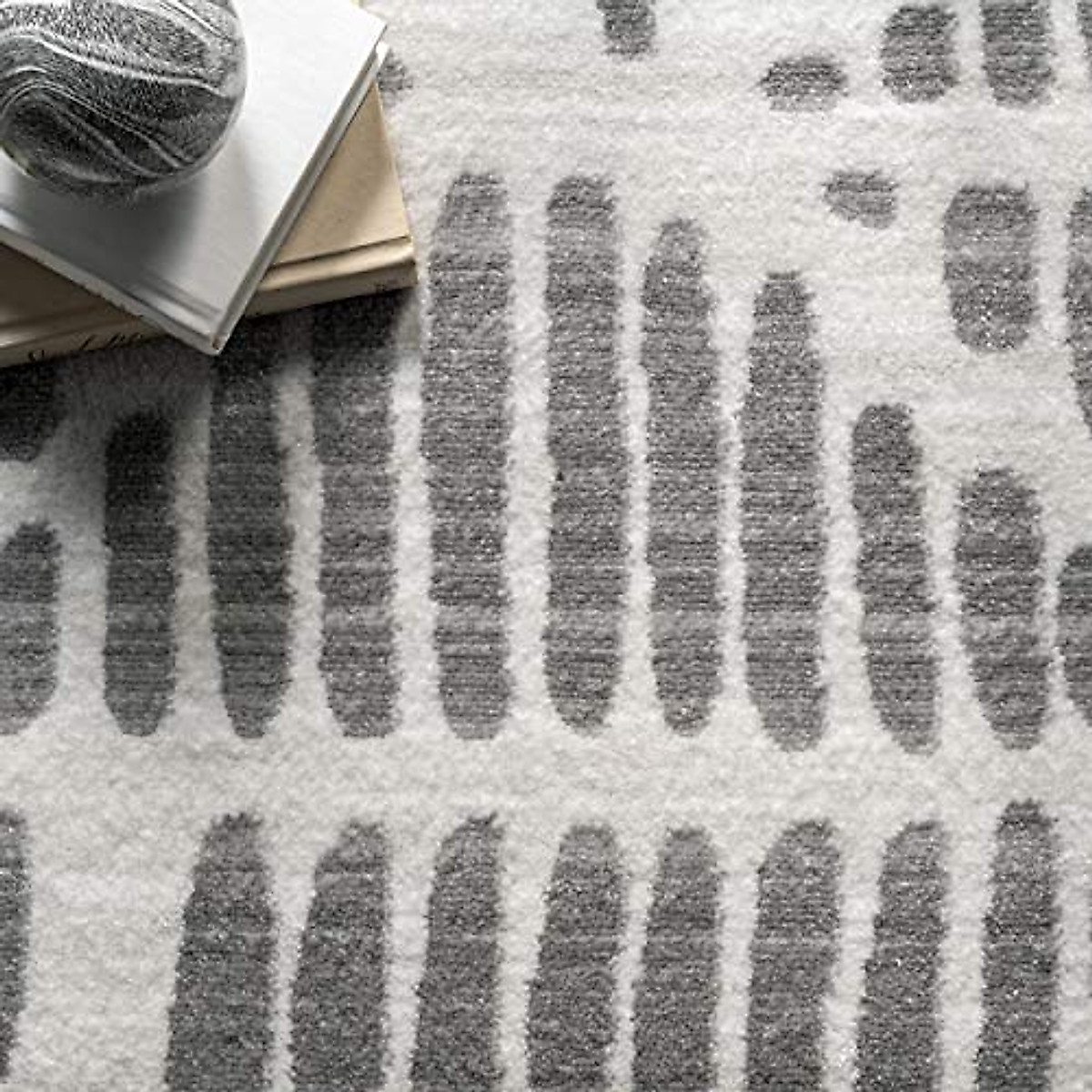 nuLOOM Truly Abstract Diamonds Area Rug, 8' x 10', Light Grey