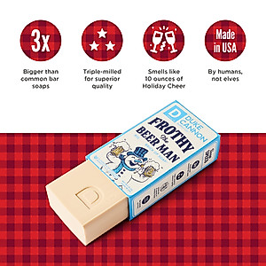 Duke Cannon Supply Co. Six Big Ass Bricks of Holiday Soap Bars Bundle for Men (Mall Santa's Cough Syrup, Rudolph's Night Cap, Lump of Coal, Frothy, Cut Pine, All Brandy Eggnog) 10 oz (Variety 6 Pack)