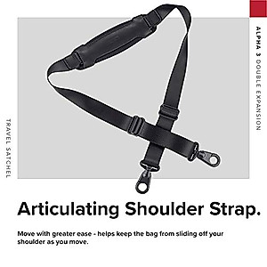 TUMI Alpha 3 Double Expansion Travel Satchel - Travel Bag for Long Weekends and More - Duffle Bag for Men and Women - Anthracite