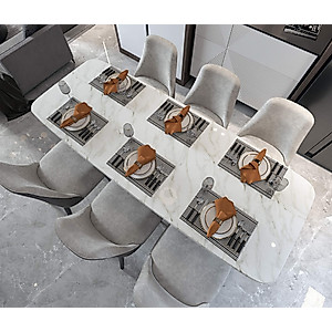 BURGELIY White Marble Wall Paper Marble Contact Paper Countertop Covers Peel and Stick Countertops for Kitchen Glossy Self-Adhesive Vinyl 15.7"×356" Granite Contact Paper for Cabinets Drawer Bathroom