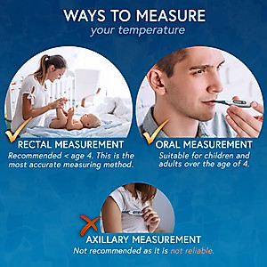 iProven Oral Thermometer, Measures in 10 seconds with flexible tip and fever alarm, Digital Medical Thermometer for adults, kids and toddlers - DTR-1221A